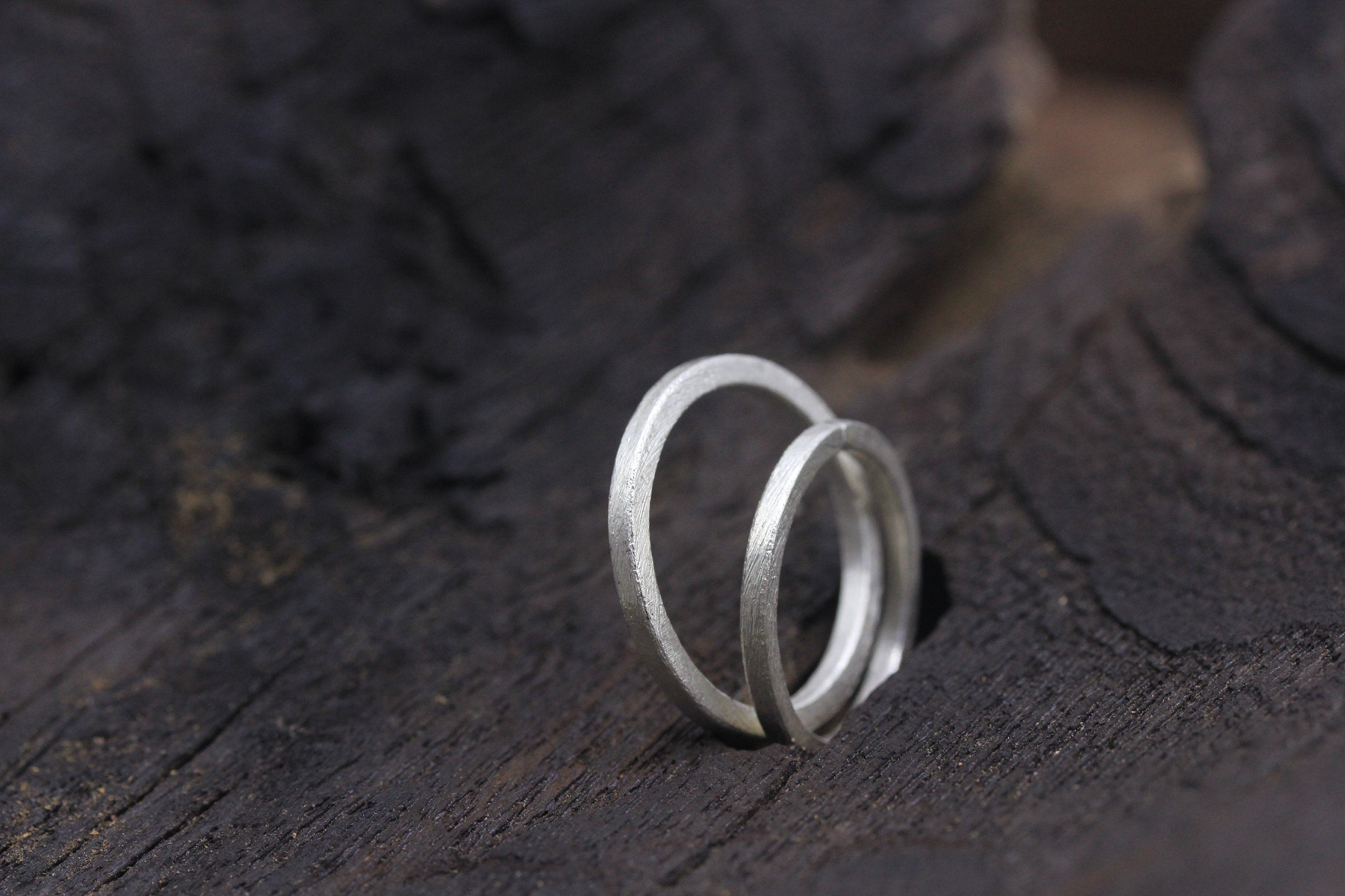 Simple square profile handmade silver ring R0059 | Etsy