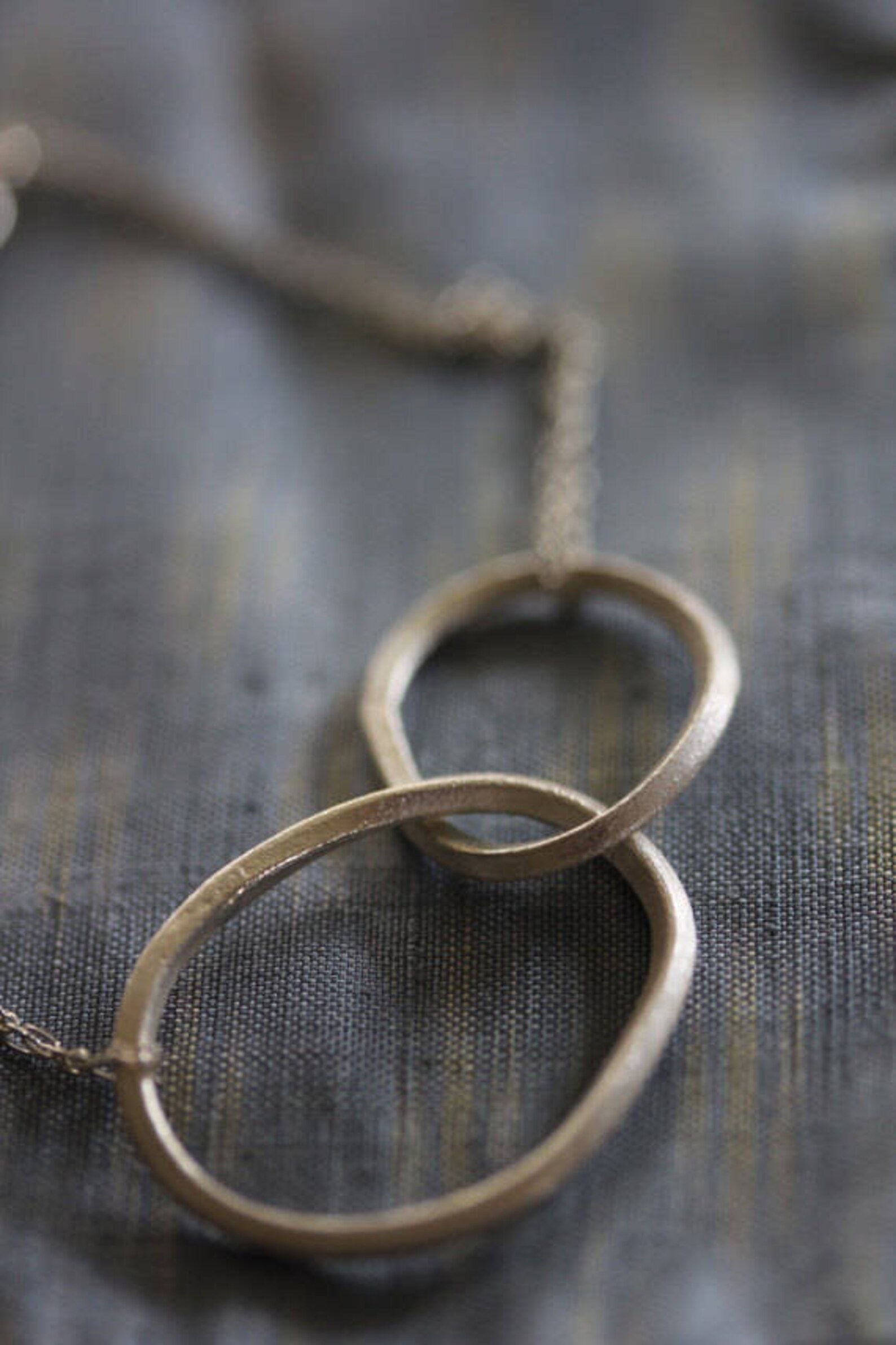 Handmade Silver Interlocked Oval Loops on Silver Chain | Etsy