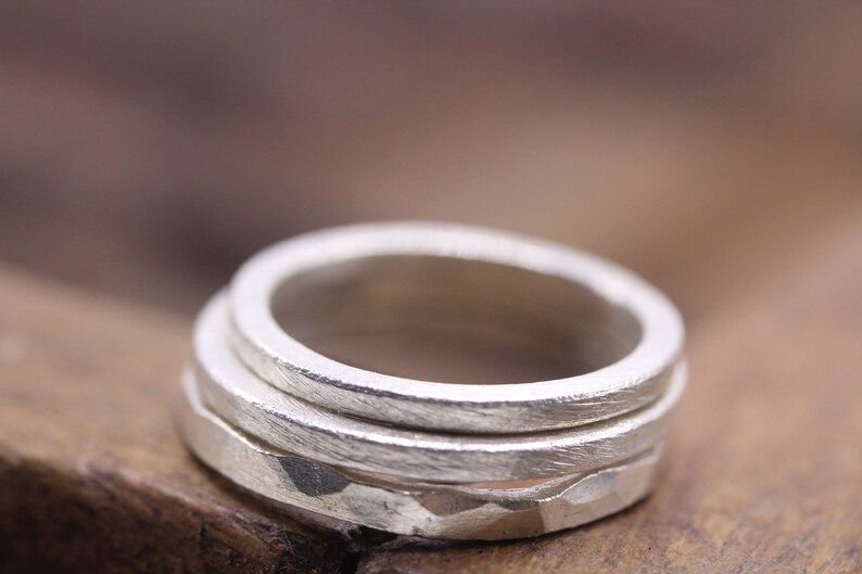 Simple Square Profile Handmade Silver Ring R0059 - Etsy