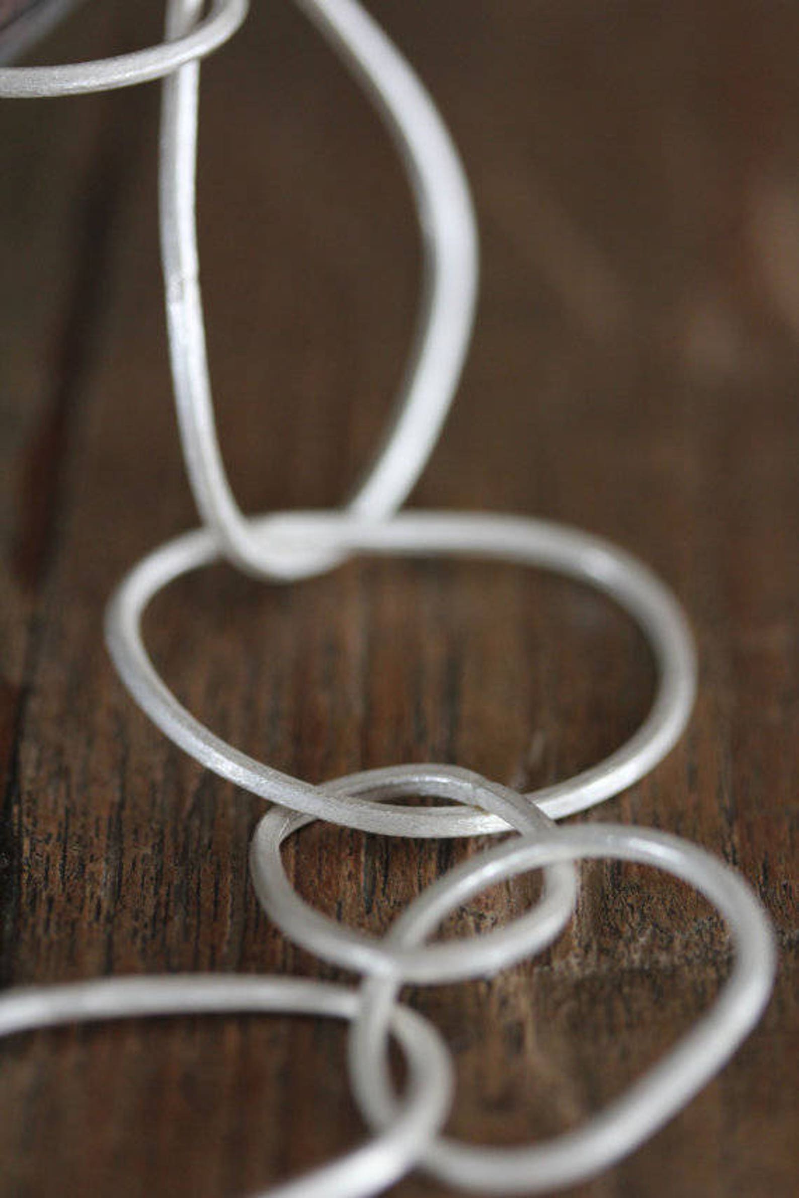 Handmade silver interlocked oval loops necklace N0073 | Etsy