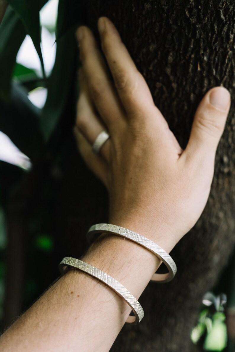Open Bangle With Etched and Chiseled Texture B0078 - Etsy