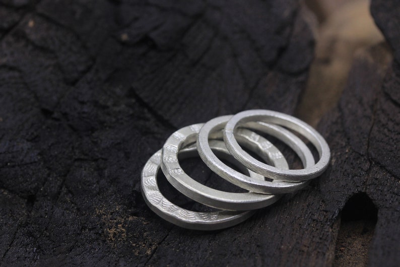 Simple Square Profile Handmade Silver Ring R0059 - Etsy