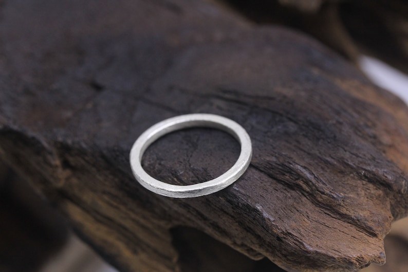 Simple Square Profile Handmade Silver Ring R0059 - Etsy