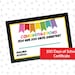 100th Day of School Rainbow Chalkboard Award Certificate INSTANT ...