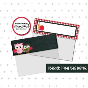 Printable TEACHER Treat Bag Topper Teacher PRINTABLE Treat Bag Teacher ...