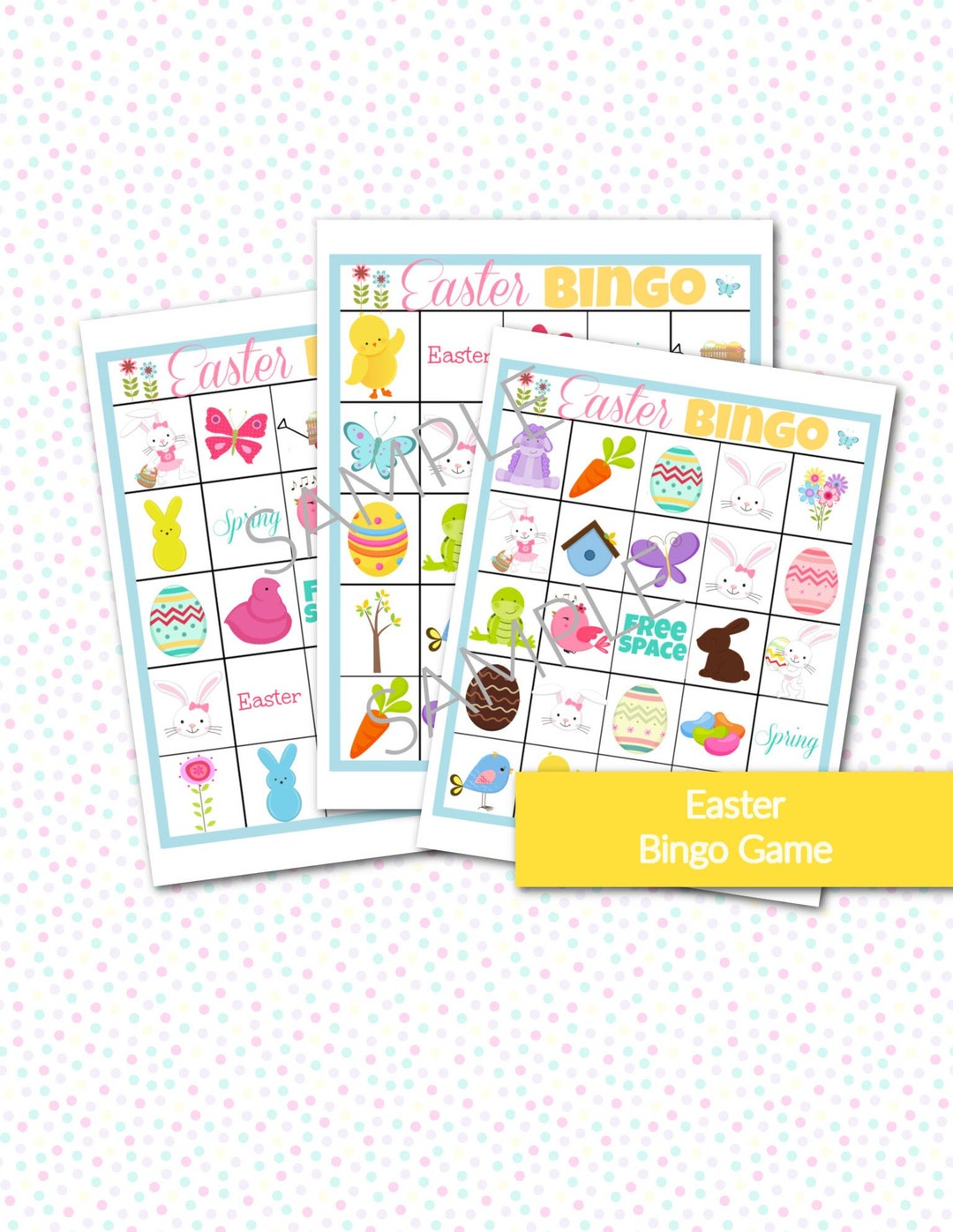 Easter Printable BINGO 3 in 1 Games Printable Game Easter Games Fun ...