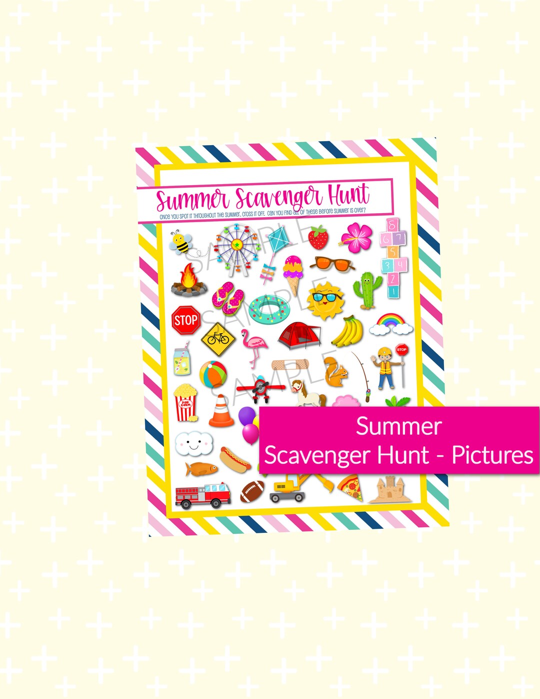 Summer Picture SCAVENGER HUNT Games Activity Teen Ice Breaker School ...