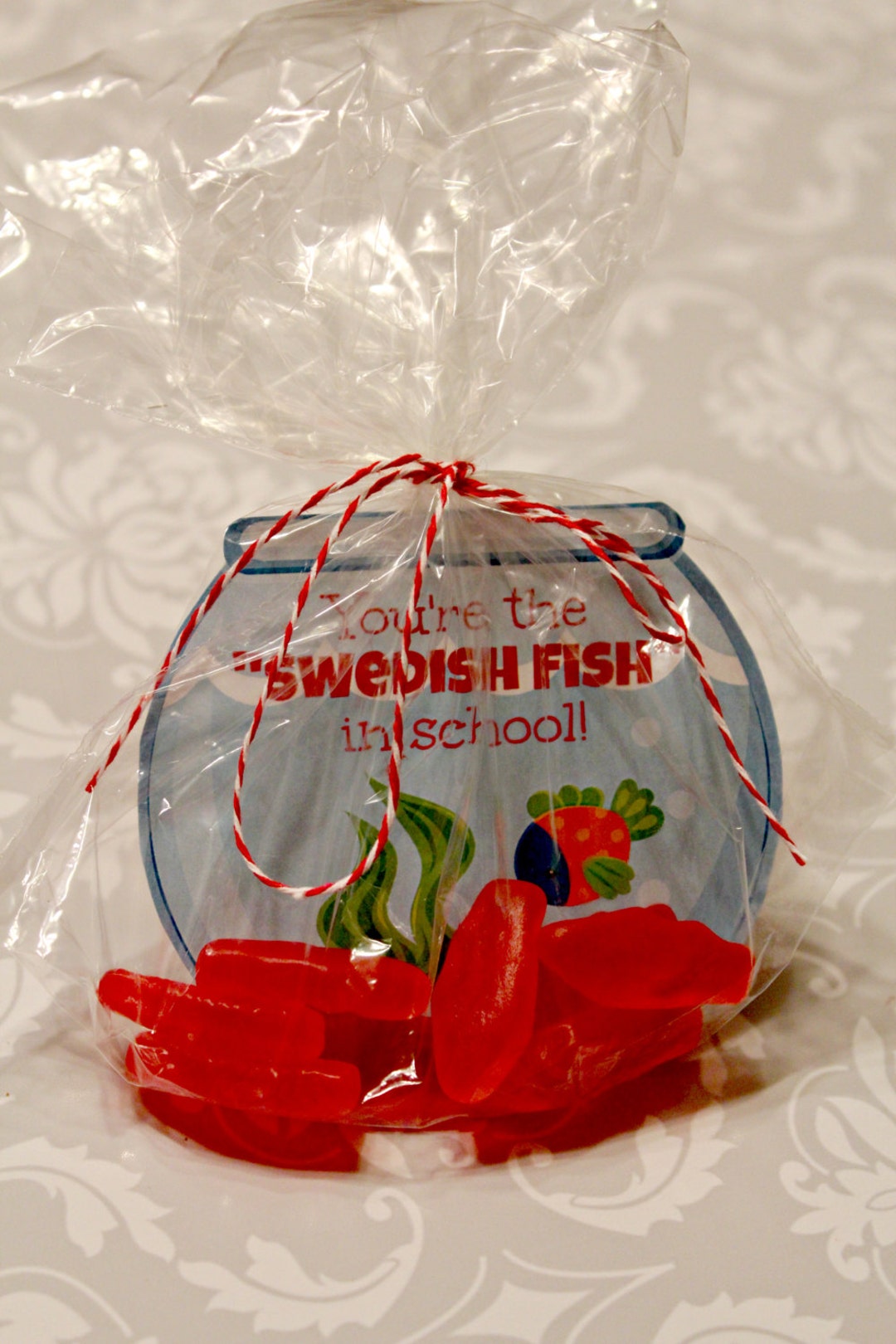 SWEDISH Fish Bowl Fishies Valentines Day Cards or School Lunch - Etsy