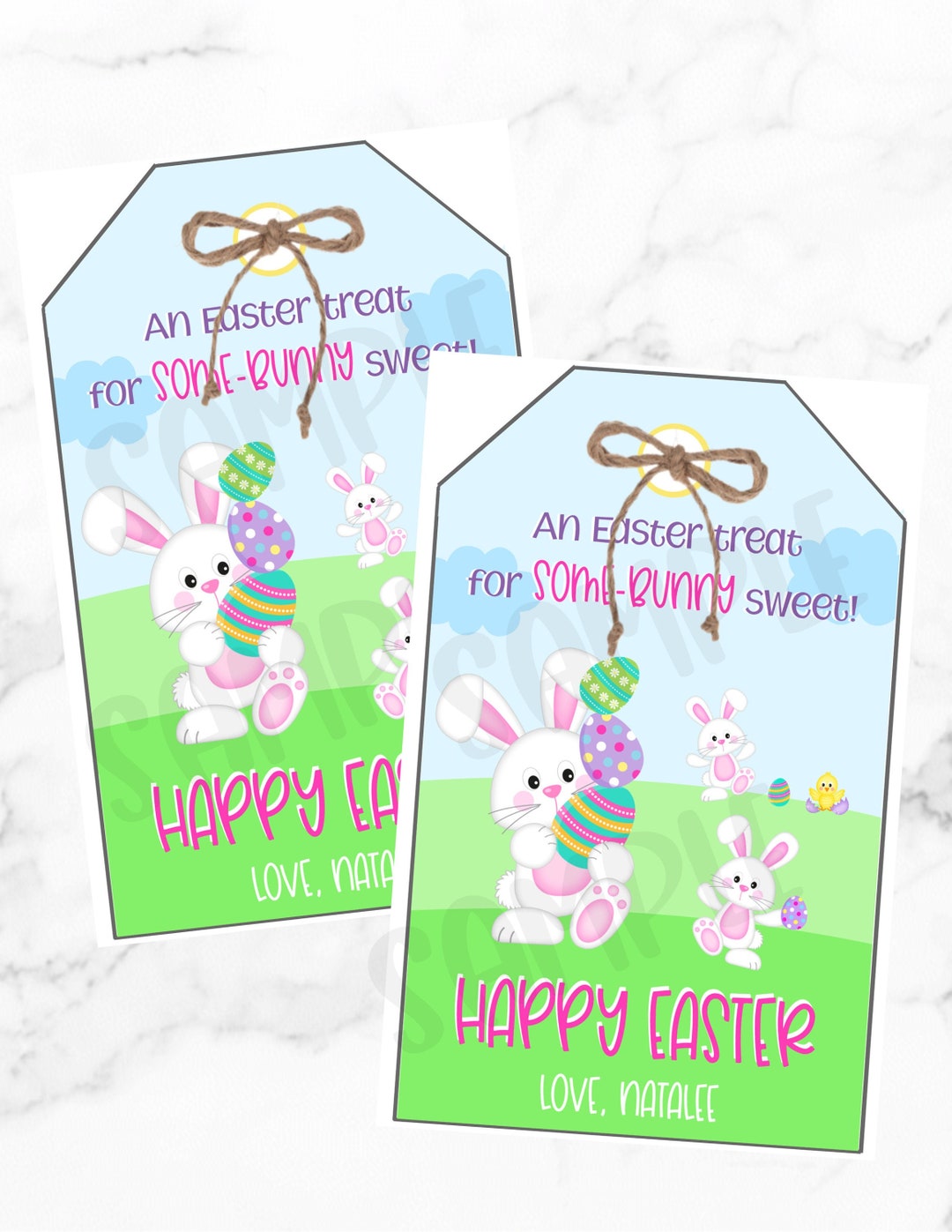 EASTER Treat Tag Some-bunny SWEET Goodie PRINTABLE Easter Treat Tag ...