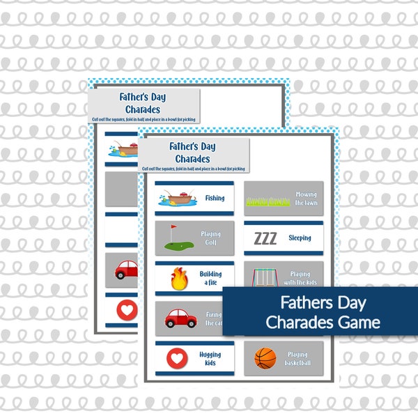 Fathers Day Charades - Etsy