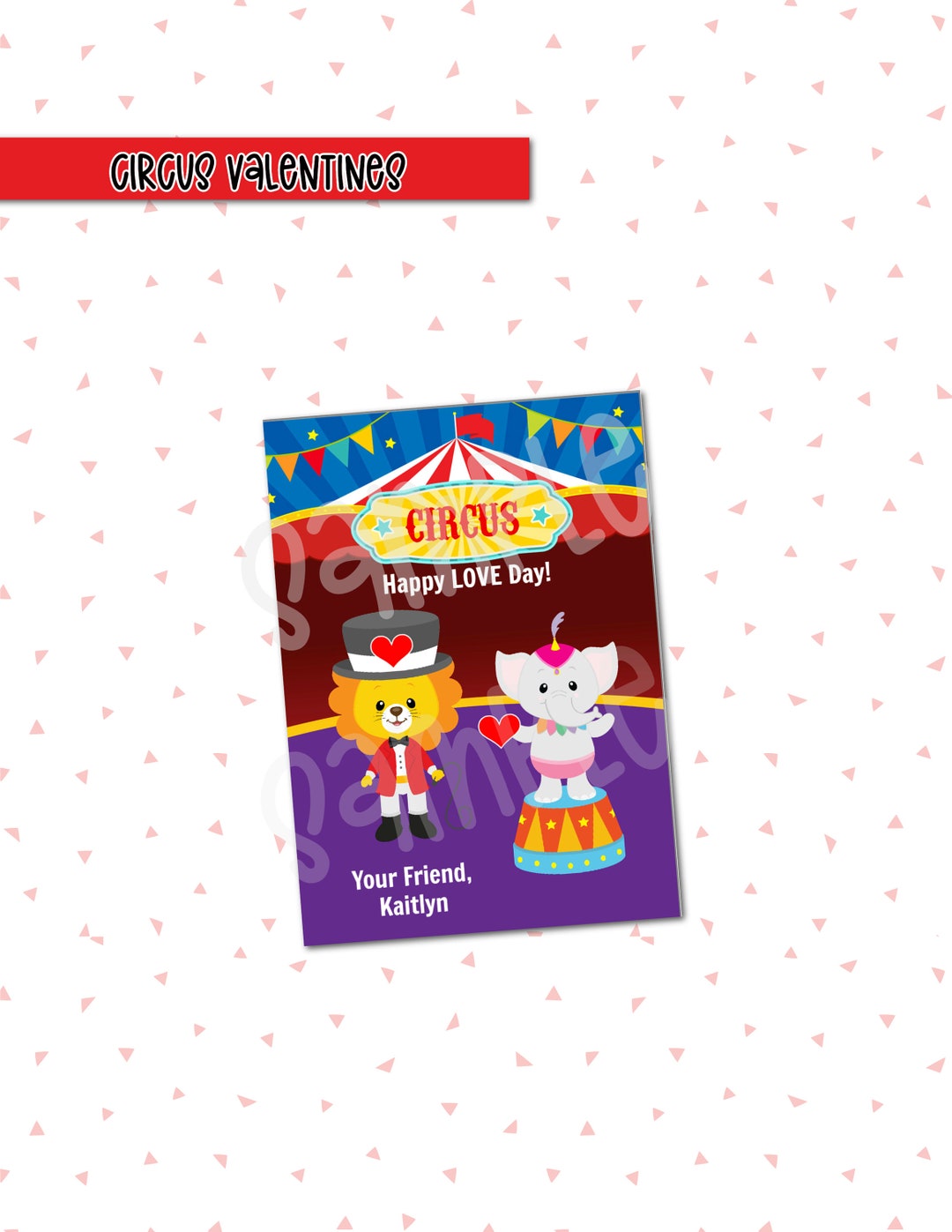Printable Valentines Day Cards Valentine Printable School CIRCUS Kids ...