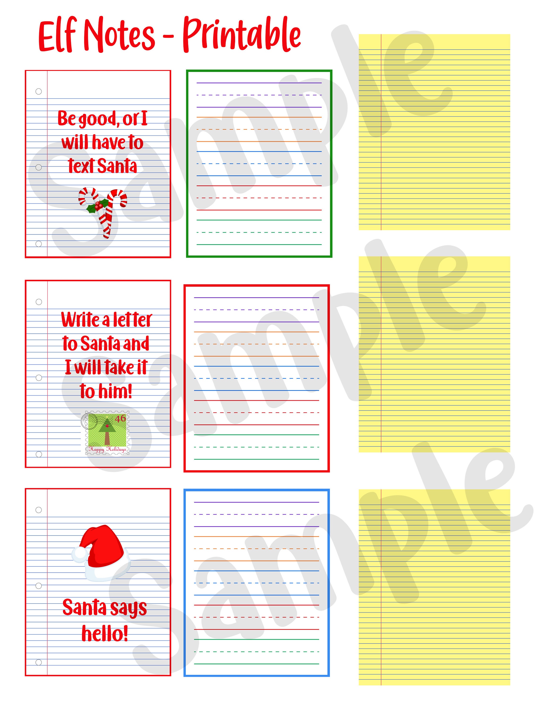 Elf Notes Printable | Christmas Elf Props | Elf Letters From the North ...