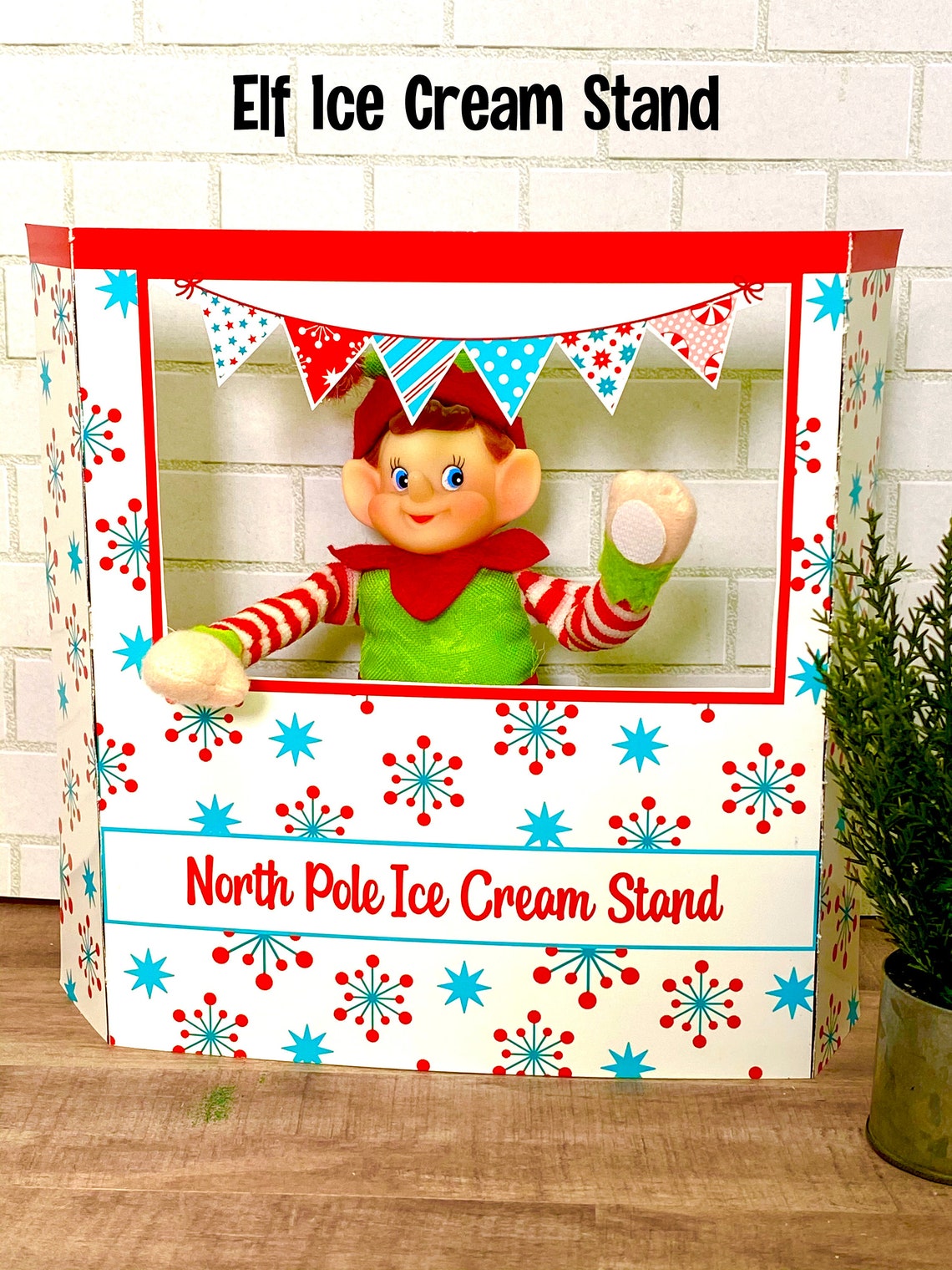 Elf ICE CREAM Stand Printable Instand Download Christmas - Etsy Finland
