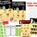 STAR BATTLES Wars Diner MENU Set / Restaurant Cafe Printable Download ...