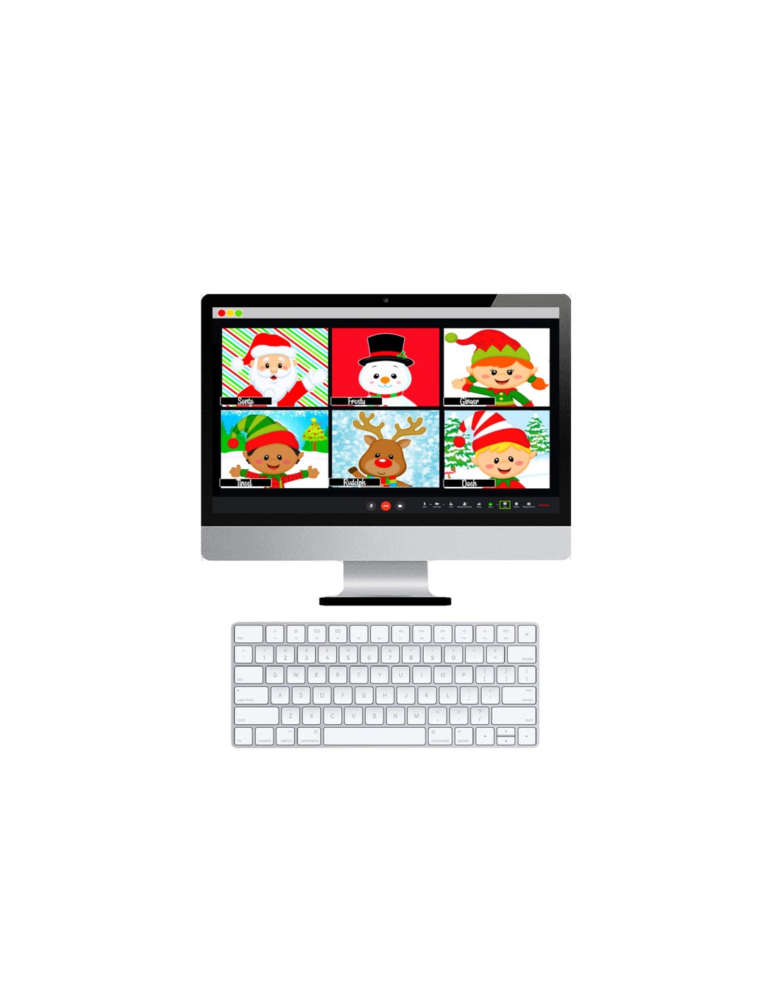 Elf Computer Printable | Elf Zoom Meeting Prop | Christmas Elf ...