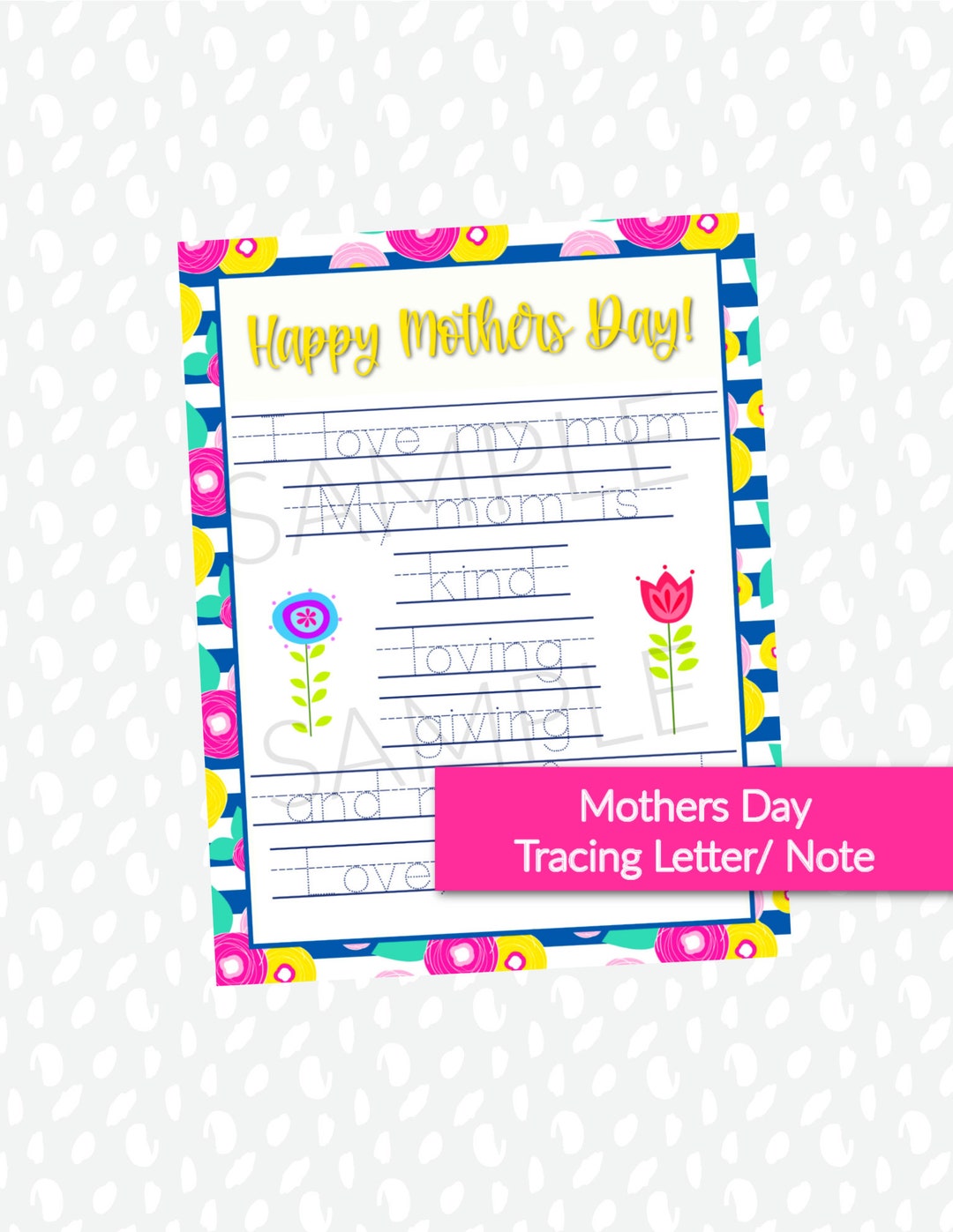 MOTHERS DAY - Tracing Letter Note - Games Printable Download - Fun ...