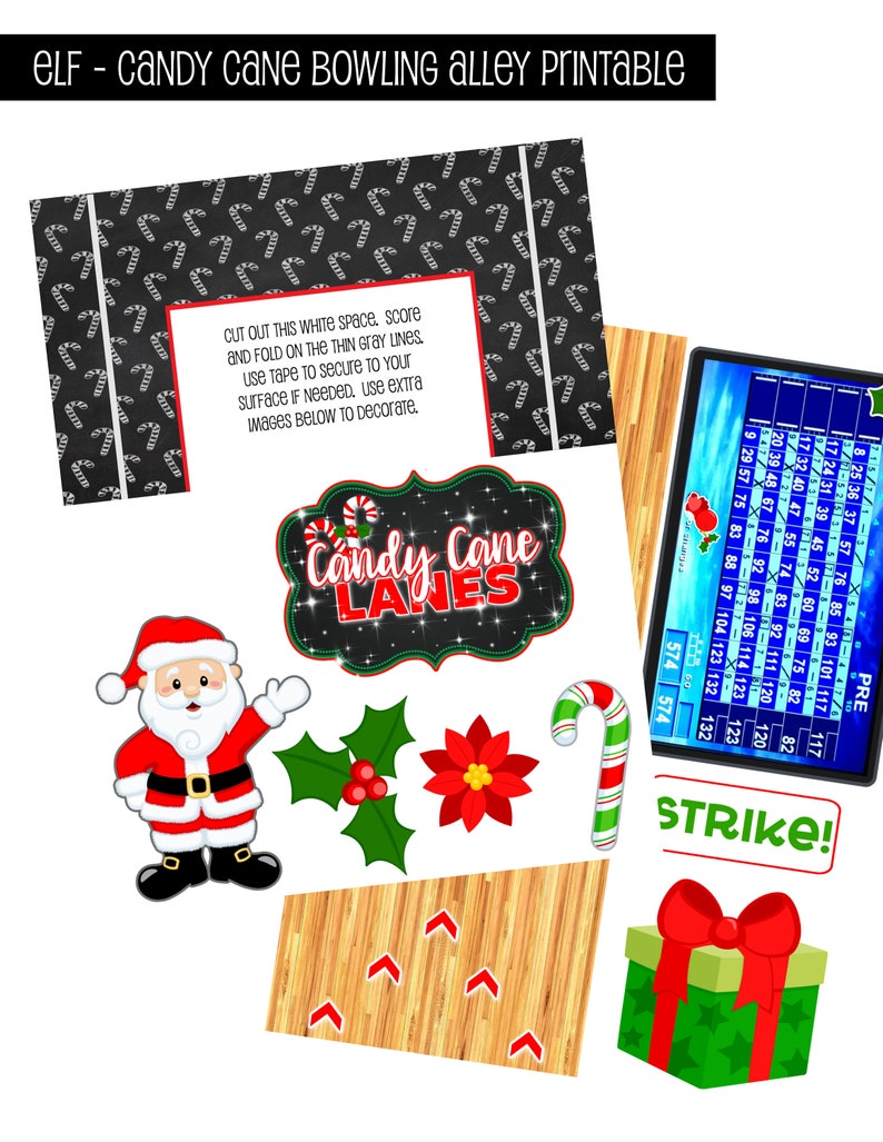 Elf BOWLING Printable Download DIY Shelf Activity Game Fun - Etsy