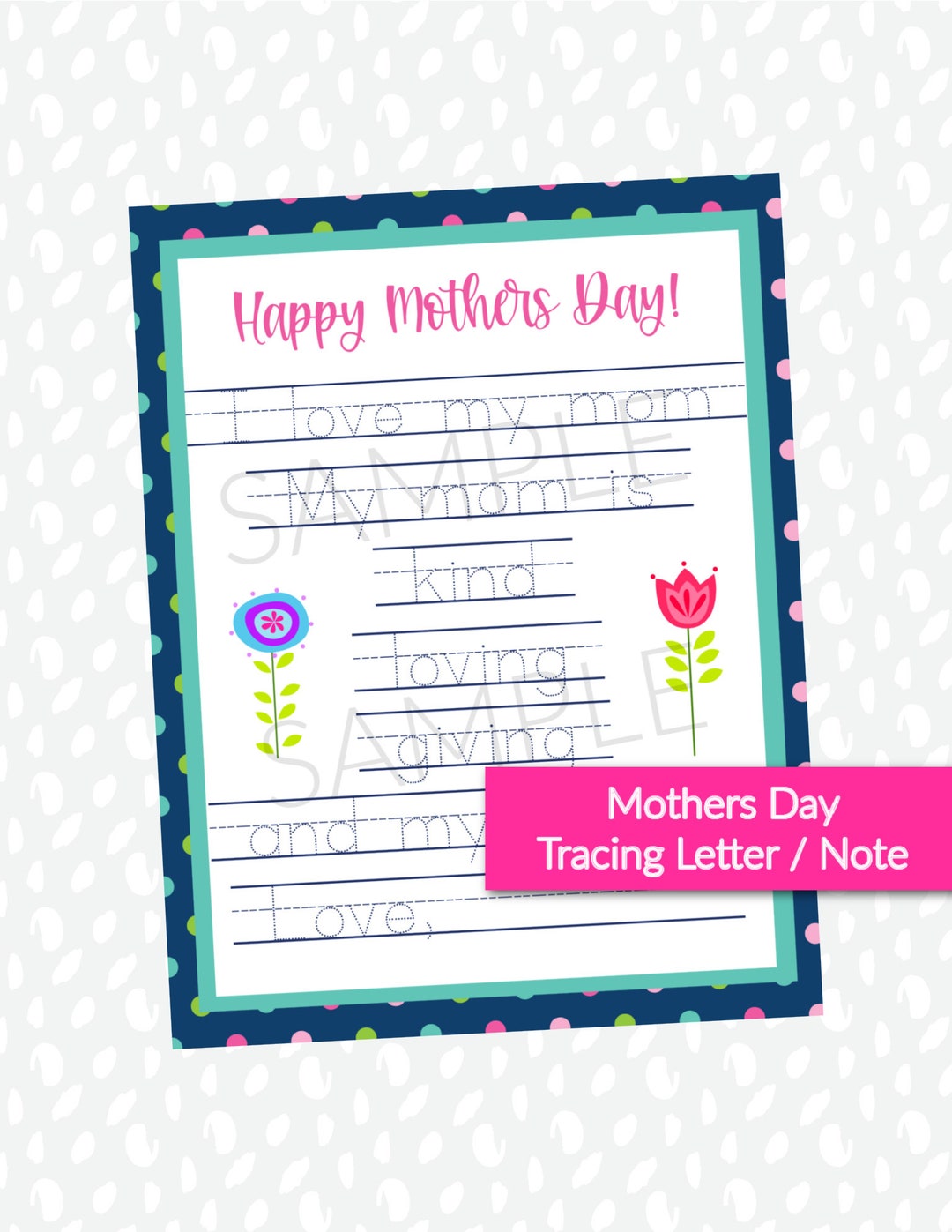 MOTHERS DAY - Tracing Letter Note - Games Printable Download - Fun ...