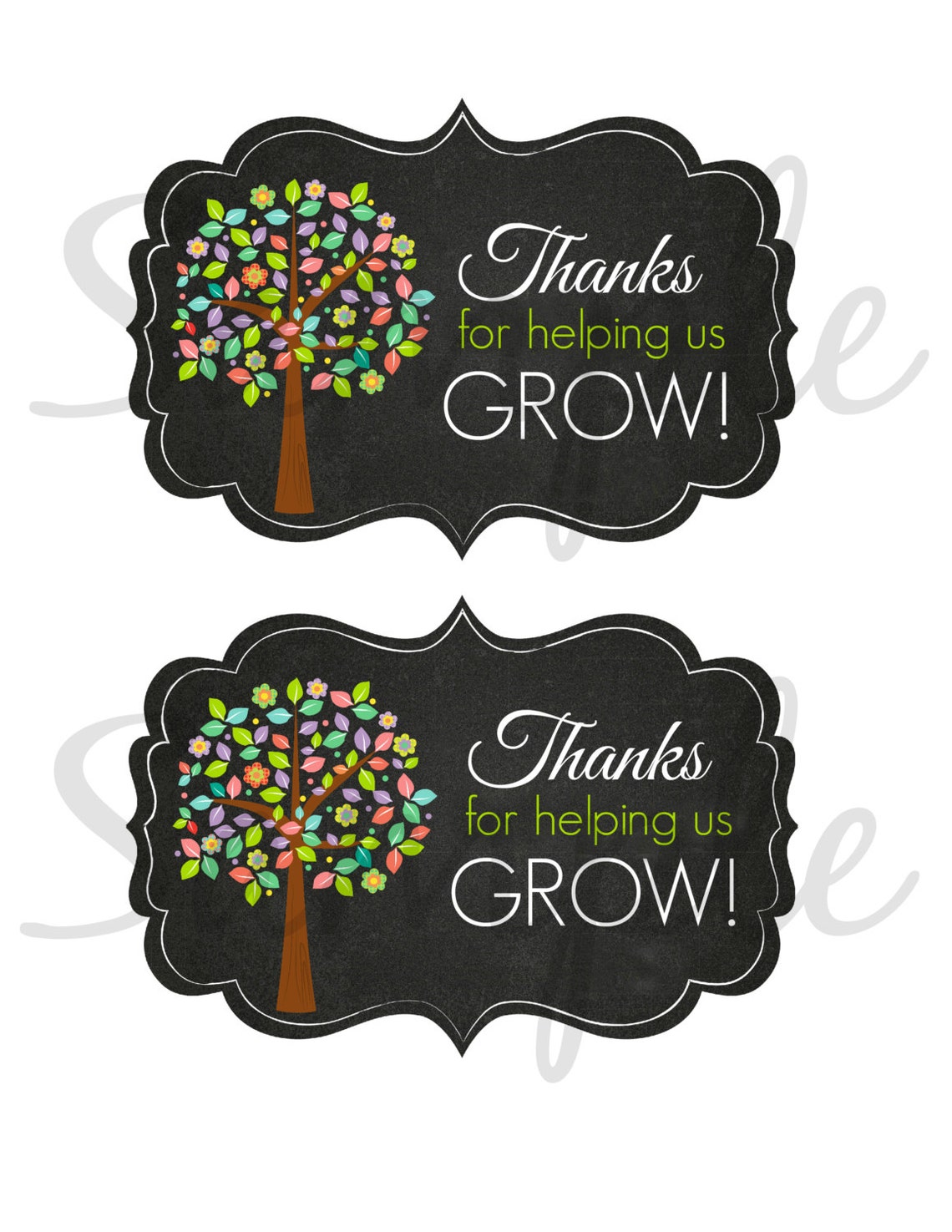 Thanks For Helping Us Grow Teacher Appreciation Card Diy Etsy
