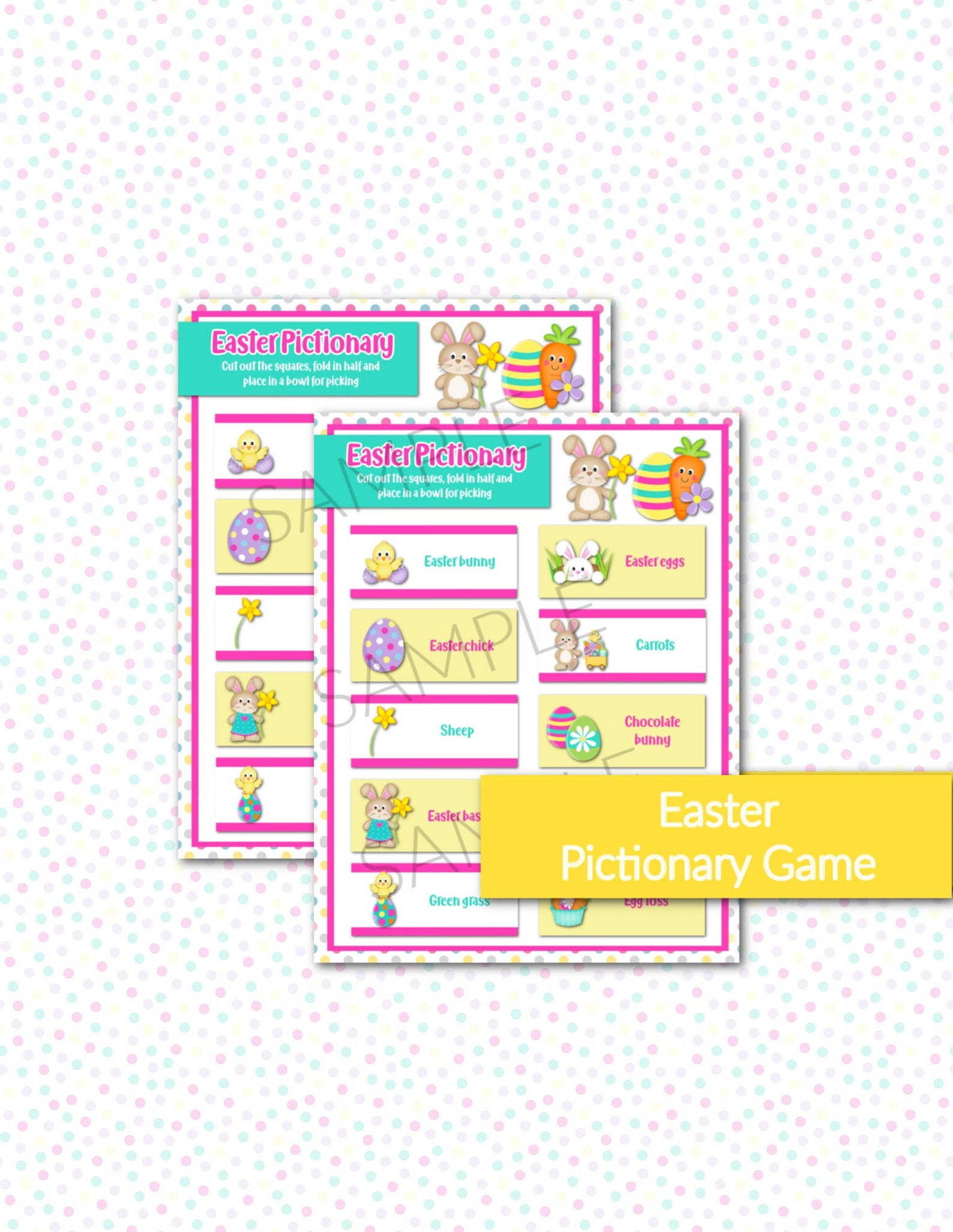 Pictionary EASTER Games Printable Download Fun Family - Etsy