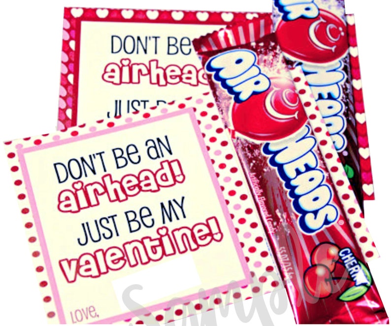 Printable Dont Be an AIRHEAD Tag Printable Valentines Day Cards ...