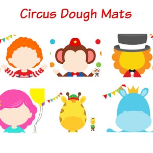 Dough Mats CIRCUS Games Printable Download Fun Family Party Play Diy ...