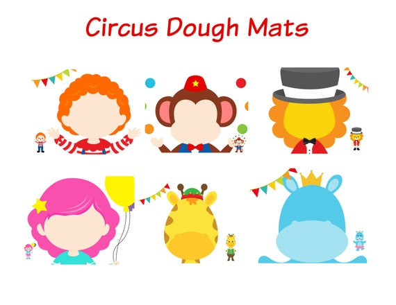 Dough Mats CIRCUS Games Printable Download Fun Family | Etsy