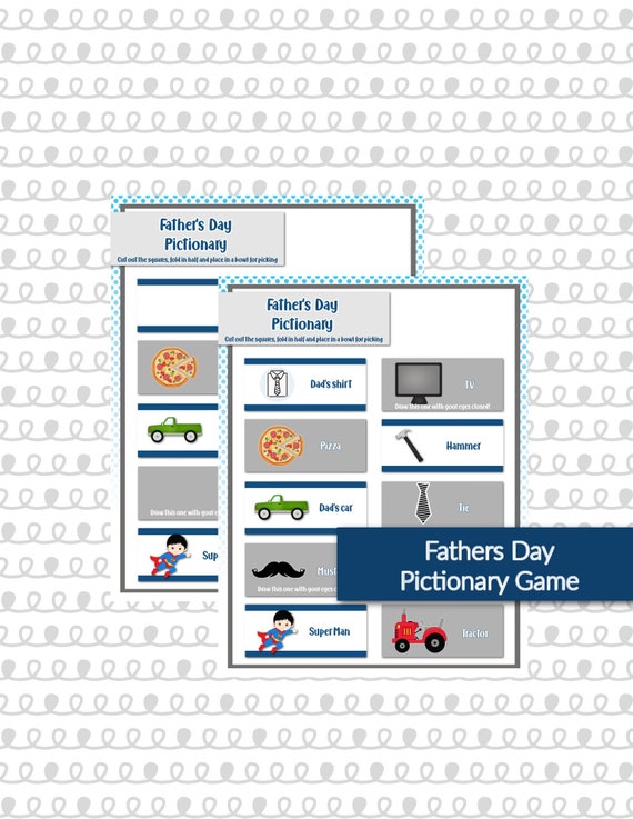 Fathers Day PICTIONARY Games Activity Teen Ice Breaker School | Etsy