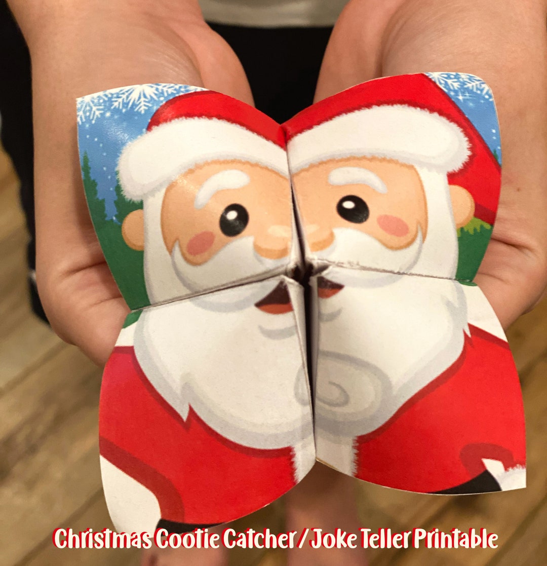 Christmas Printable COOTIE CATCHERS Game Joke Teller Paper Printable ...