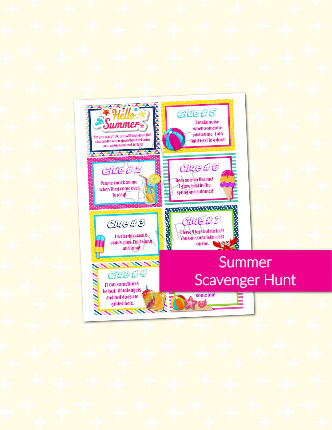Summer SCAVENGER HUNT Games Activity Teen Ice Breaker School - Etsy