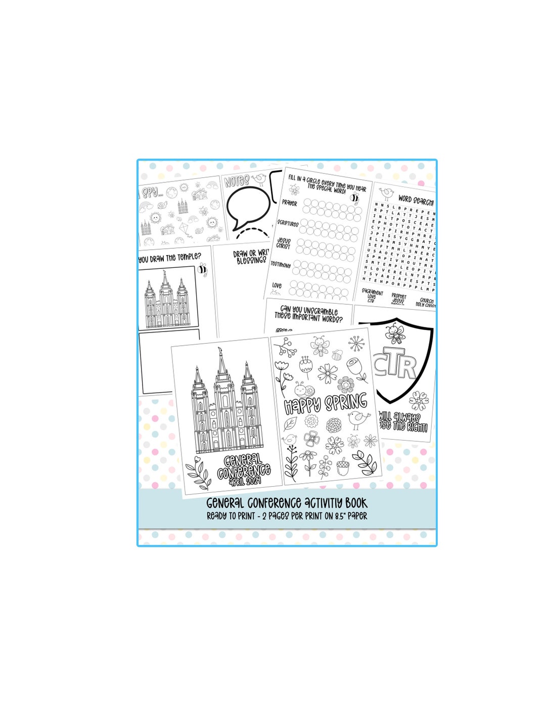 General CONFERENCE Packet Activity Book Junior Primary Packet Kids ...