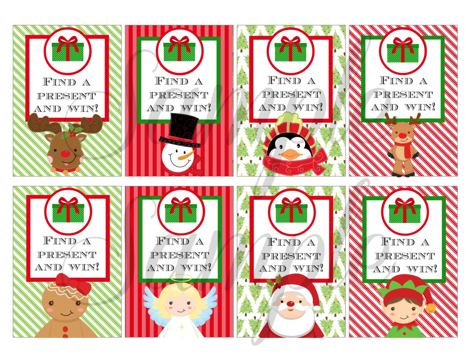 Printable Christmas Scratch off Tickets | Holiday Party Game ...