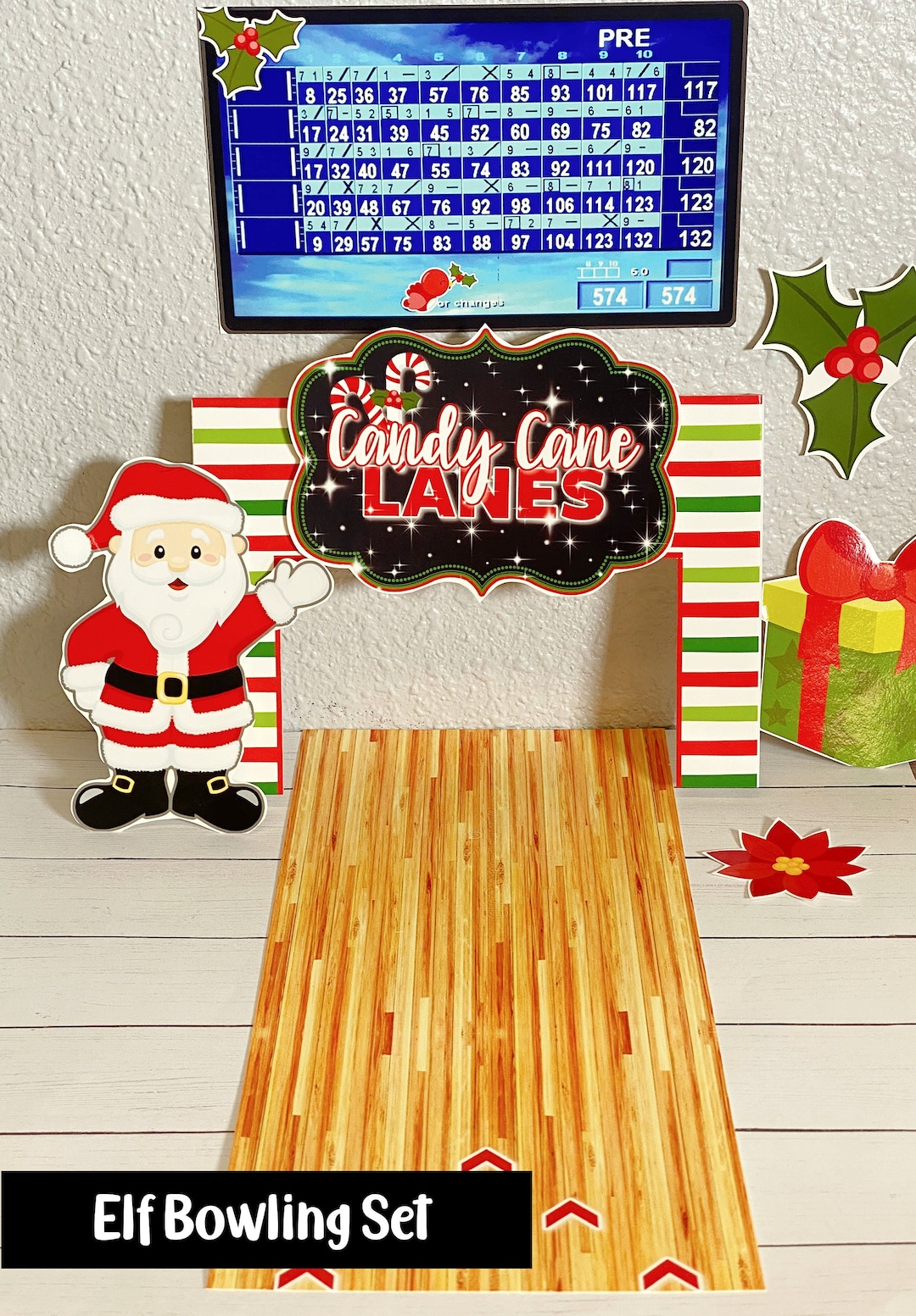 Elf Printable BOWLING Alley Prop Printable Elf Props Activity Printable ...