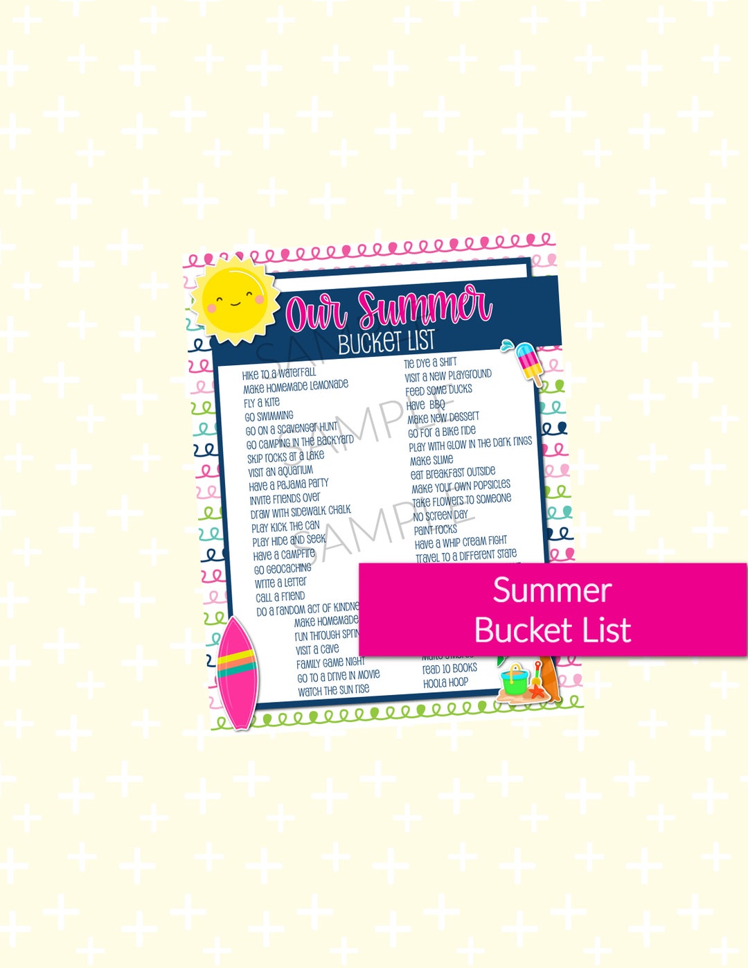Summer BUCKET LIST - Games Activity Teen Ice Breaker School Party ...
