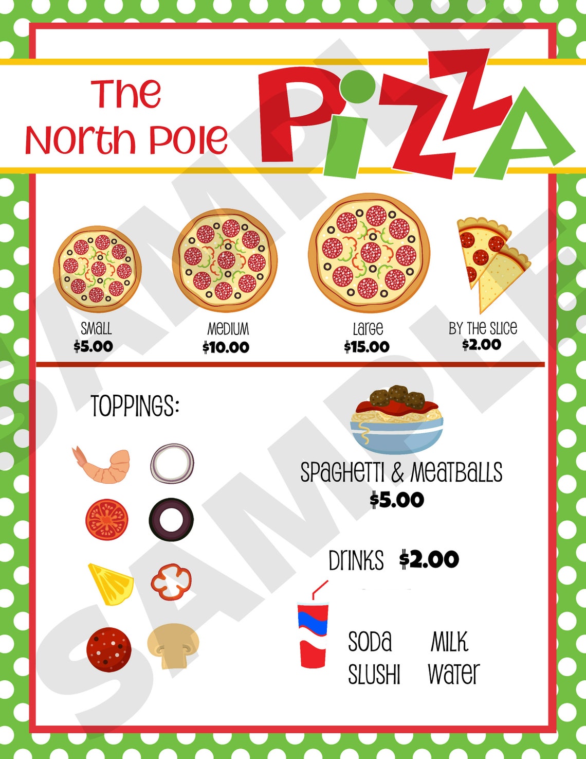 PIZZA Menu & Boxes Activities Set DIY Printable Page Files | Etsy