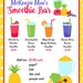 Smoothie Shop MENU Set PERSONALIZED Dramatic Play Menu Restaurant ...