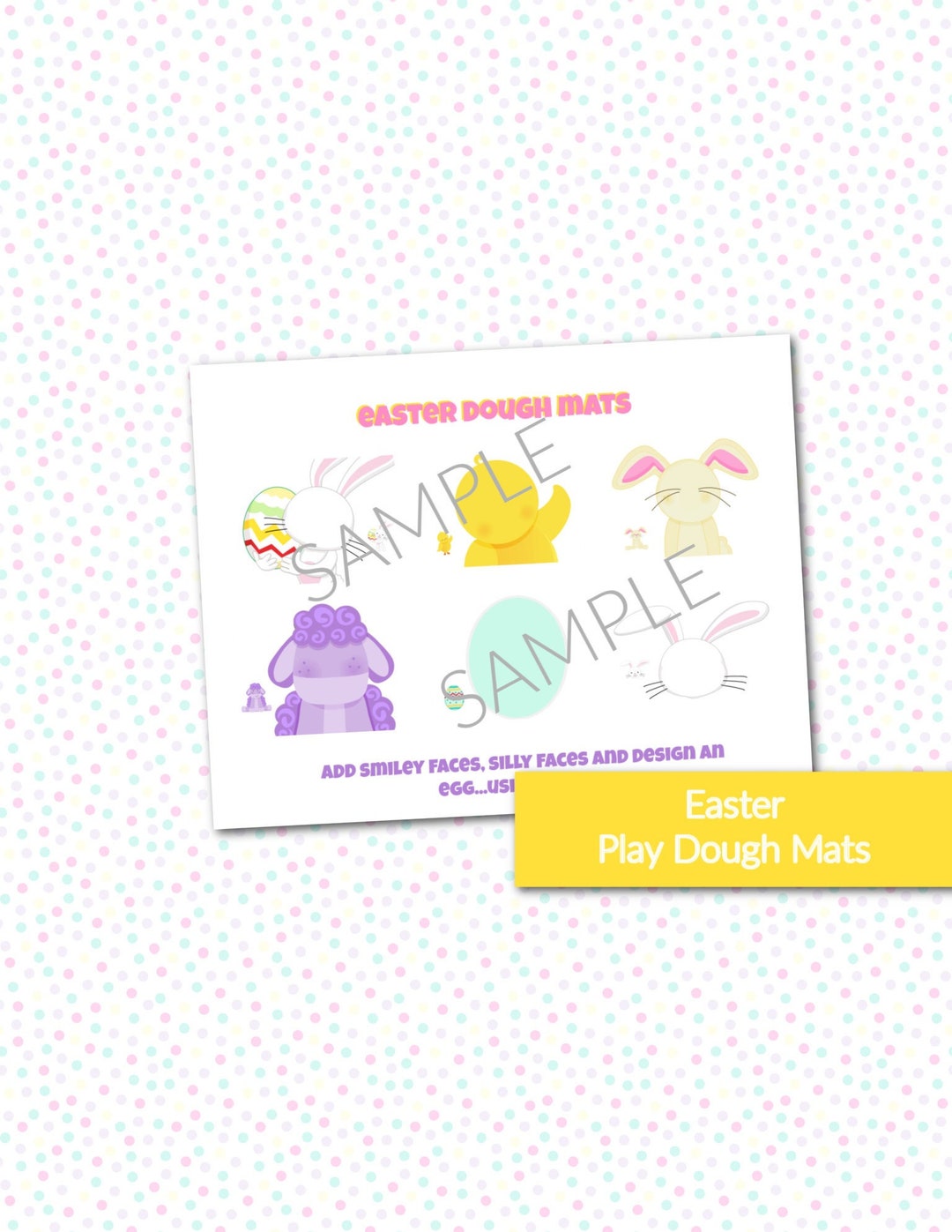 Printable Dough Mats Kids EASTER Printable Game Learning Printable ...
