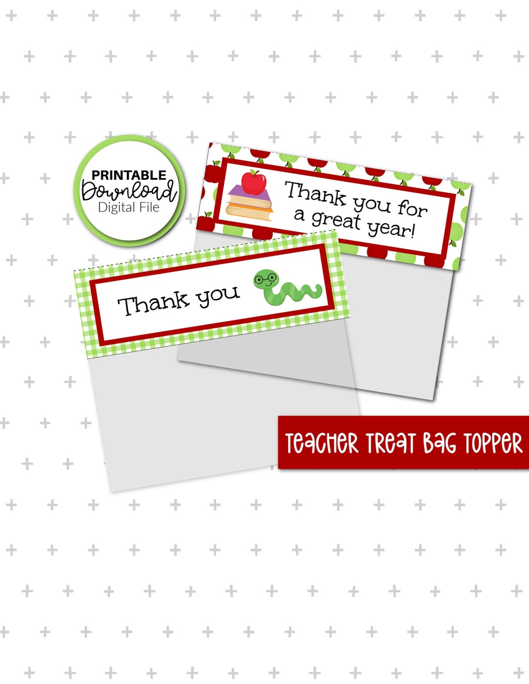 Printable Thank You TEACHERS Printable Treat Bag Topper PRINTABLE ...