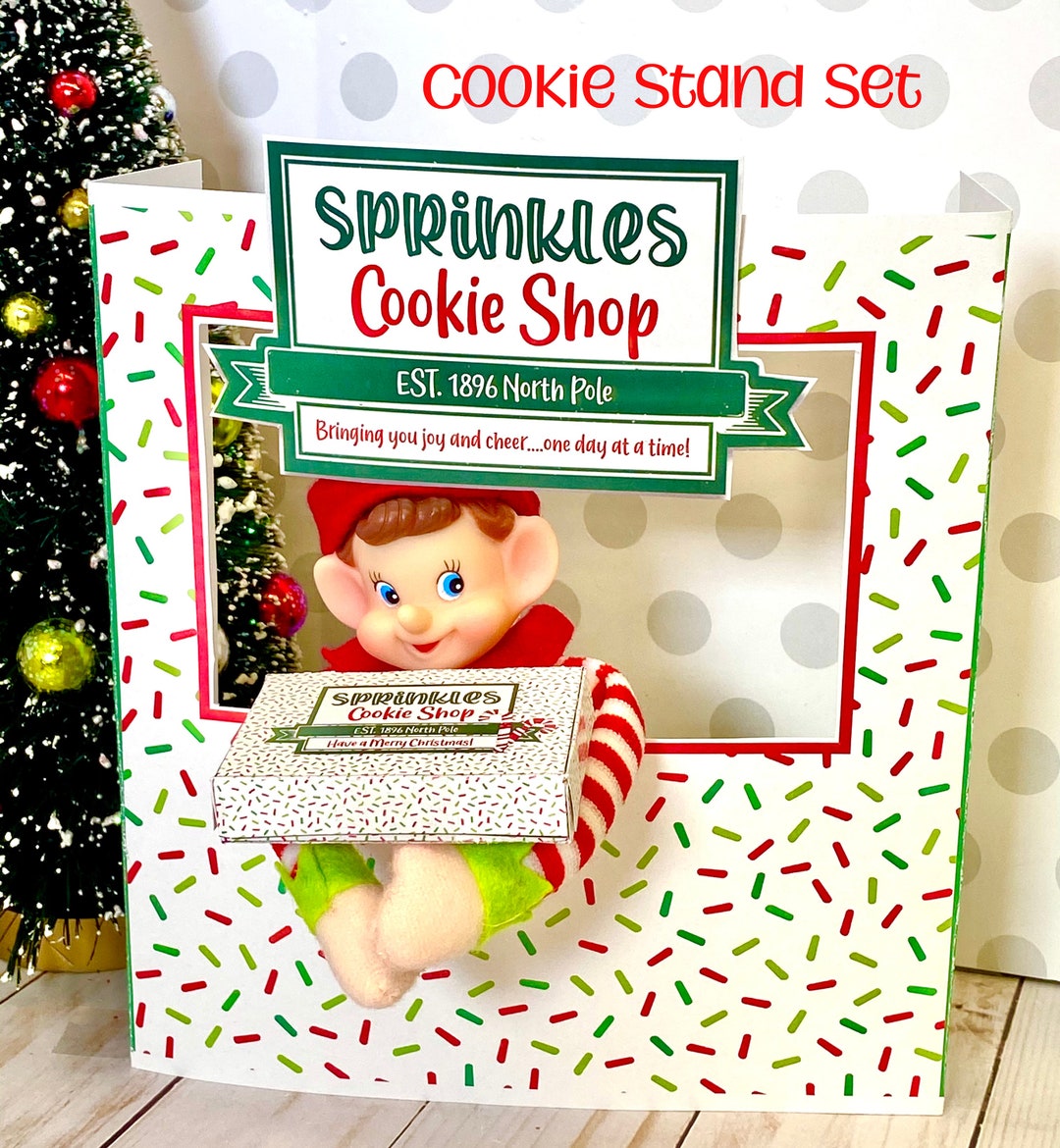 Printable Elf Props Christmas Printable Elf COOKIE Stand Shop Elf ...