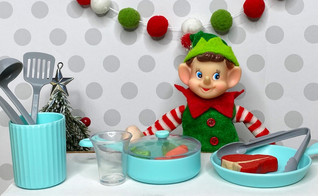 Elf Cooking Set Christmas Props Accessories Fun Adventure Mischief ...