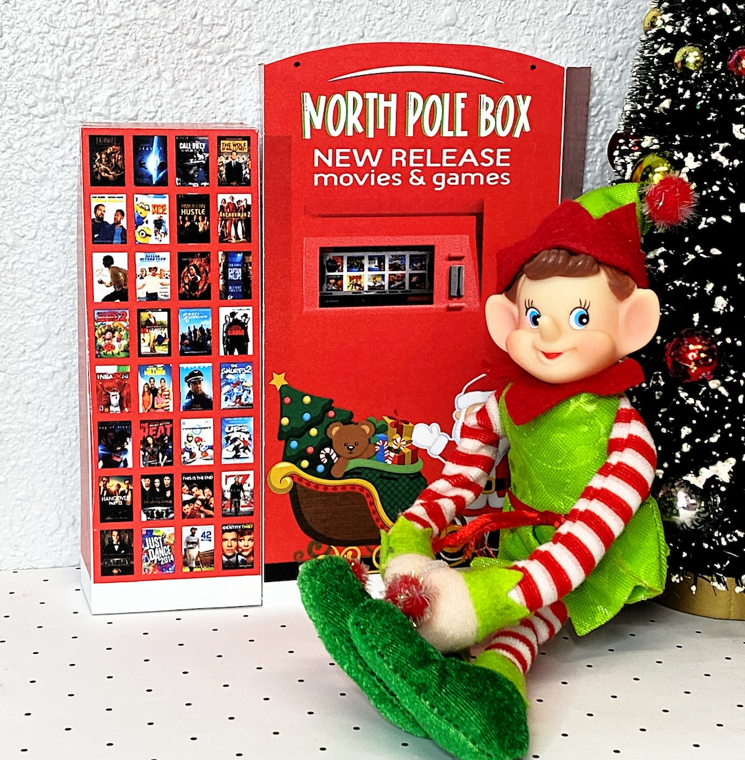 Elf Printable Movies NORTH POLE Movie Box - Christmas Stand Printable ...