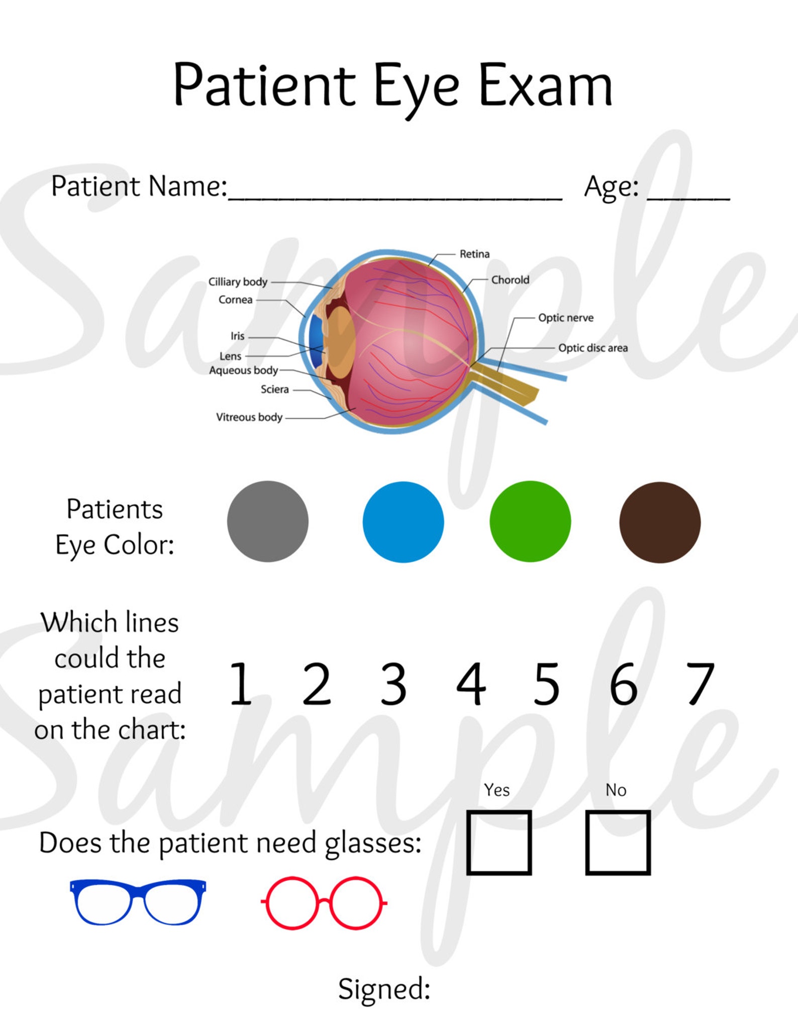 Play OPTOMETRIST / Eye DOCTOR Exam Printable Download Kids | Etsy