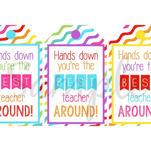 Printable Teacher Appreciation Week Bath Bomb Gift Tag INSTANT | Etsy