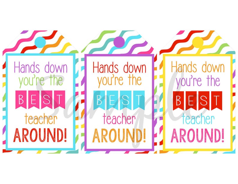 INSTANT Download Hands Down Best TEACHER Appreciation School - Etsy