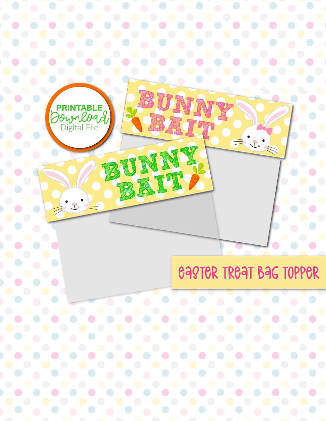 EASTER Printable Treat Bag Topper PRINTABLE Easter Treat Tag Printable ...