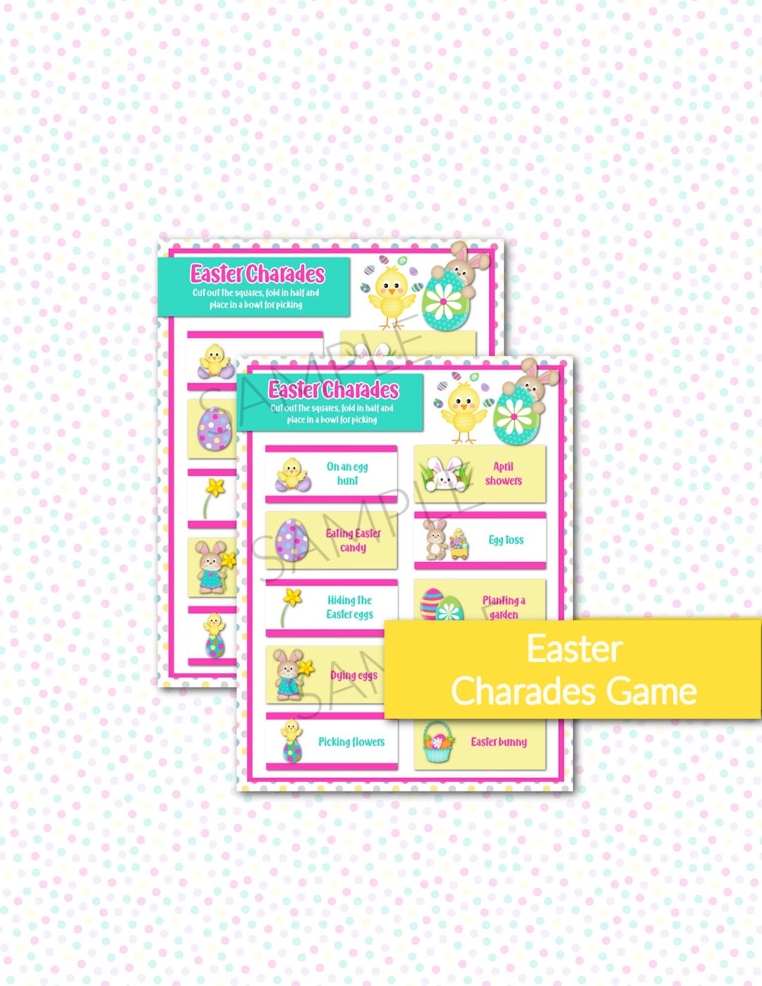 Charades Game EASTER Games Printable Download Fun Family - Etsy