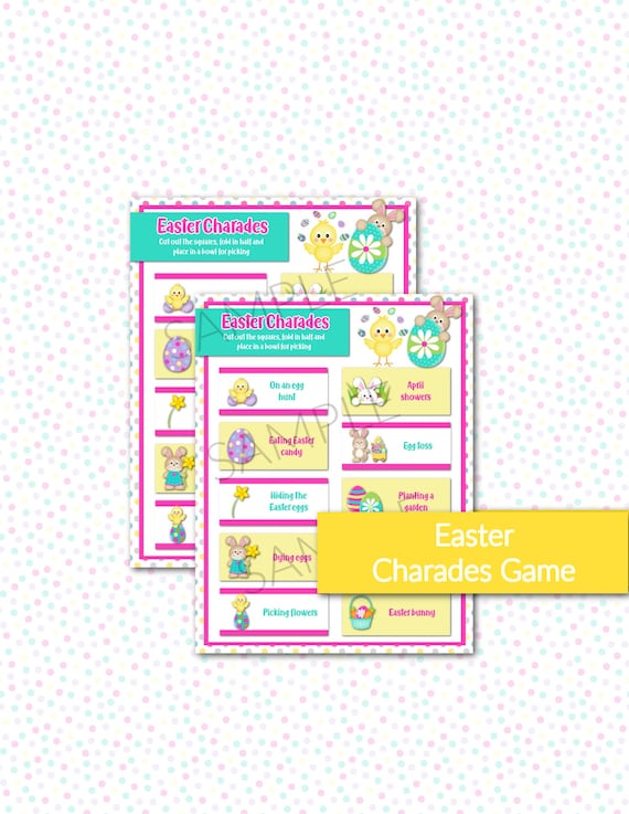 Charades Game EASTER Games Printable Download Fun Family | Etsy