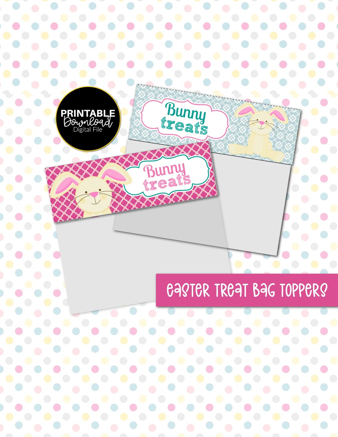 Printable Easter Treat Bag Topper Easter PRINTABLE Treat Tag Gift Tag ...