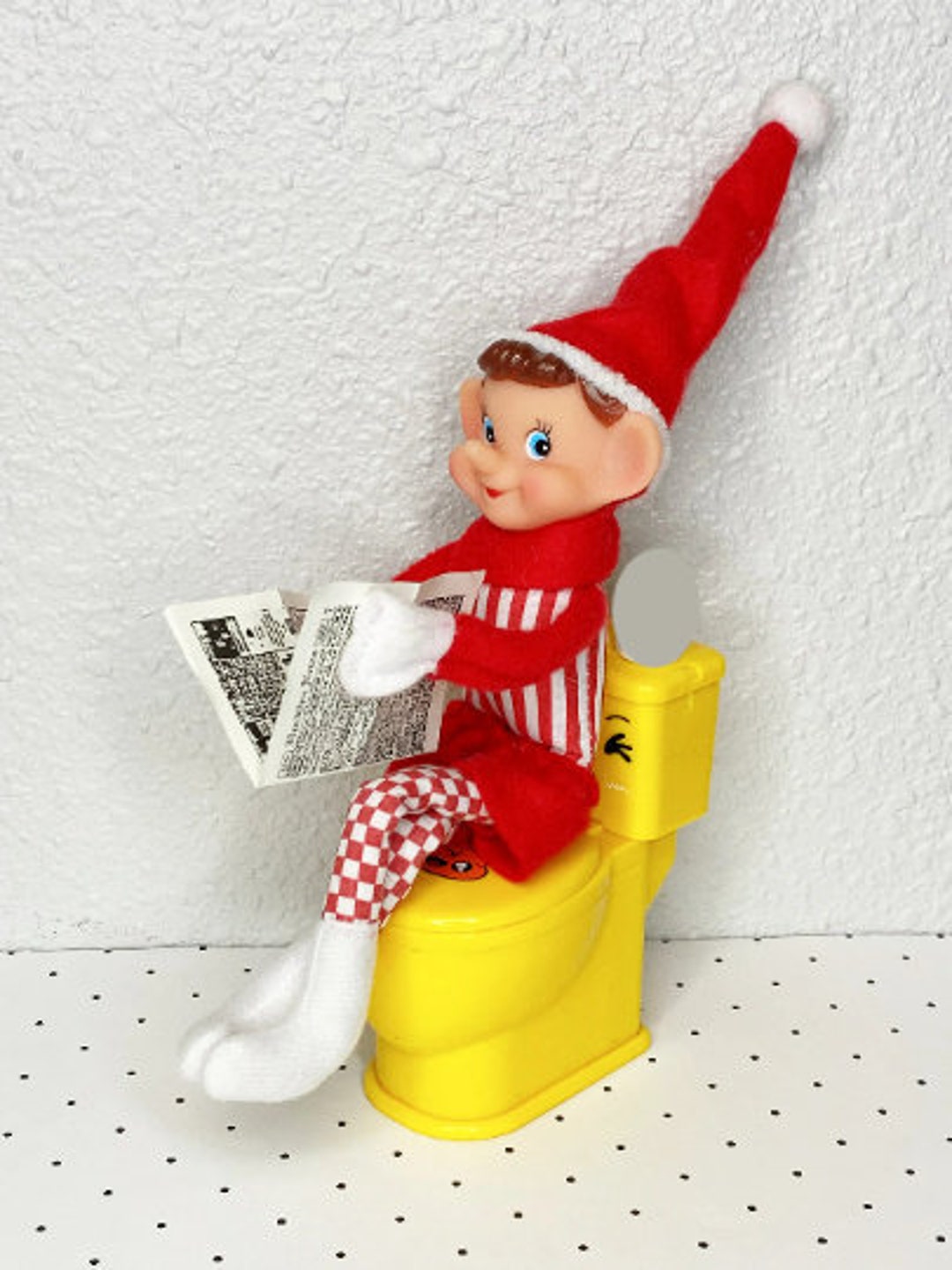 Elf TOILET Set Elf Christmas Props Accessories for Fun Elves Prop ...