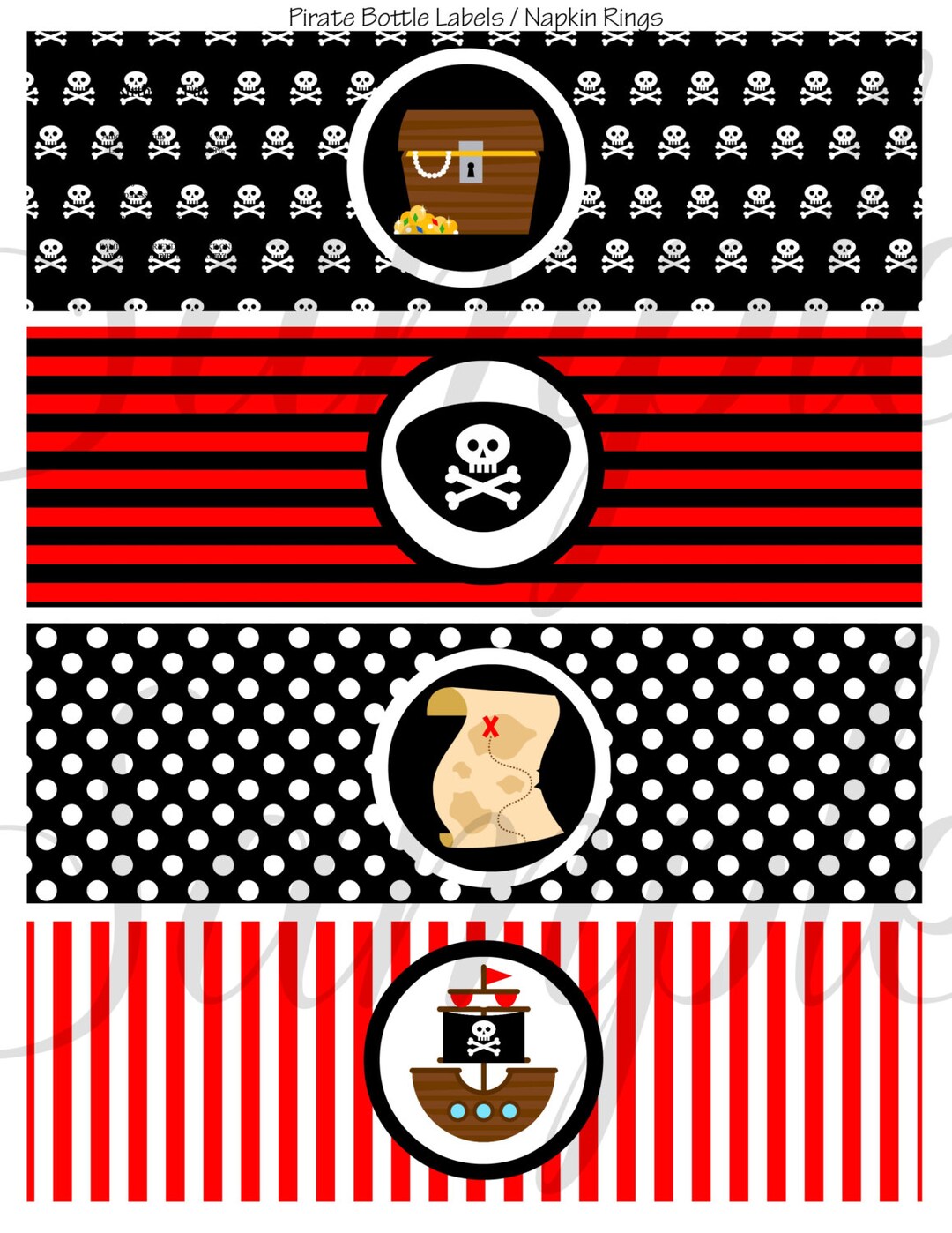 INSTANT Télécharger PIRATES Étiquettes bouteille anneaux - Etsy France